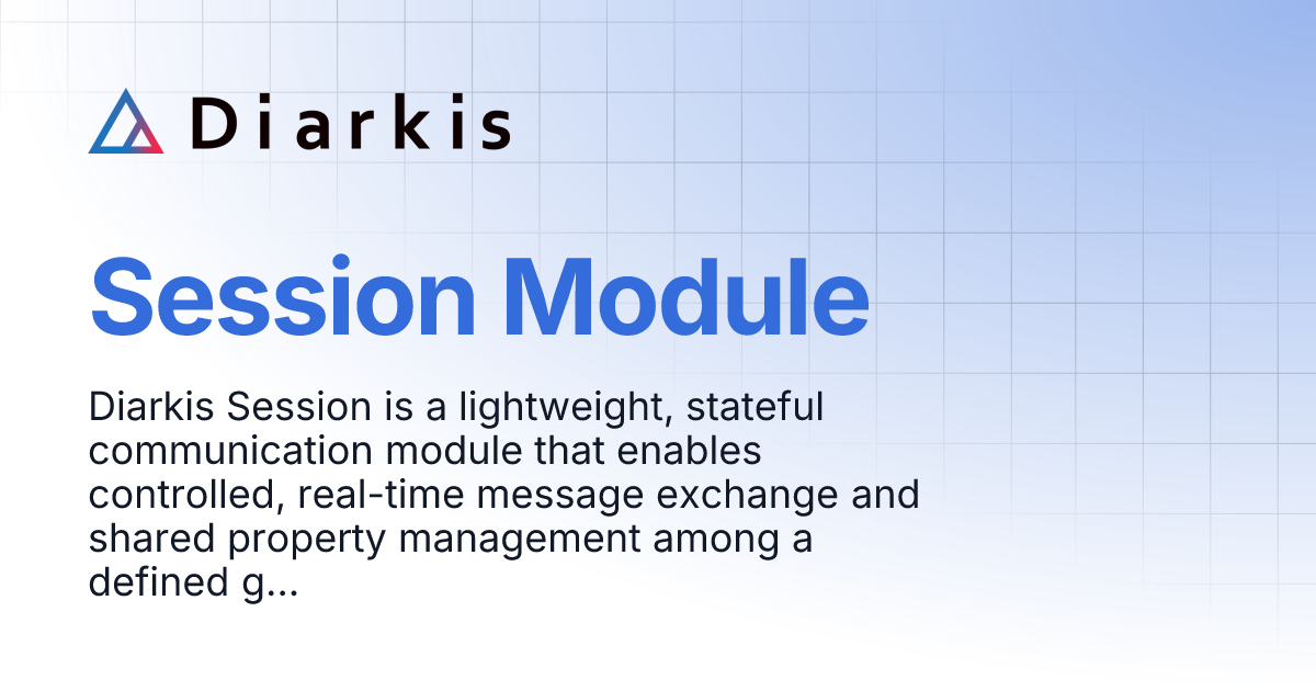 Session Module | Diarkis Help Center