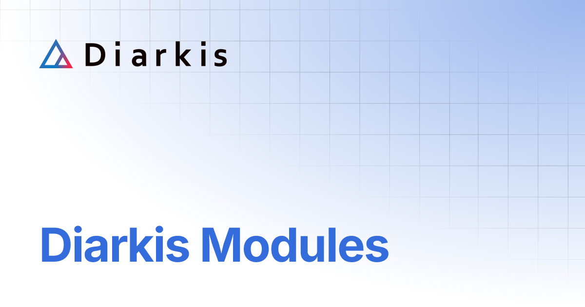 Diarkis Modules | English | Diarkis Help Center
