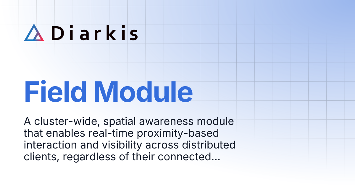 Field Module | Diarkis Help Center